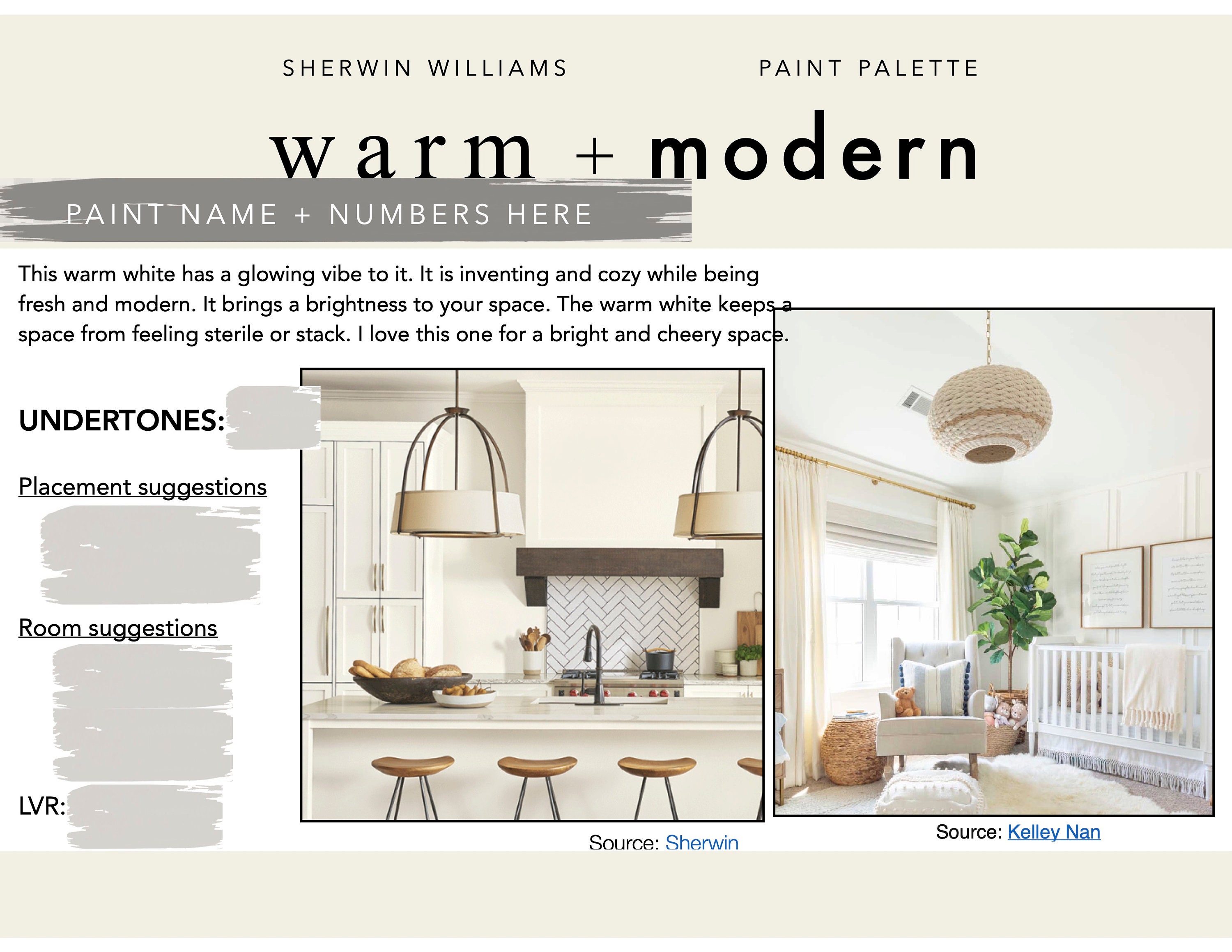 Warm Modern Whole Home Paint Color Palette, Sherwin Williams, Interior ...