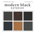 Modern BLACK EXTERIOR Paint Color Palette: Siding, Trim, Doors, Stain ...