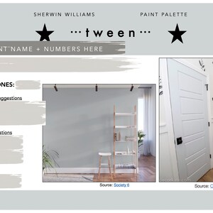 Tween Paint Color Palette, Bedroom Color Palette, Kids Design - Etsy