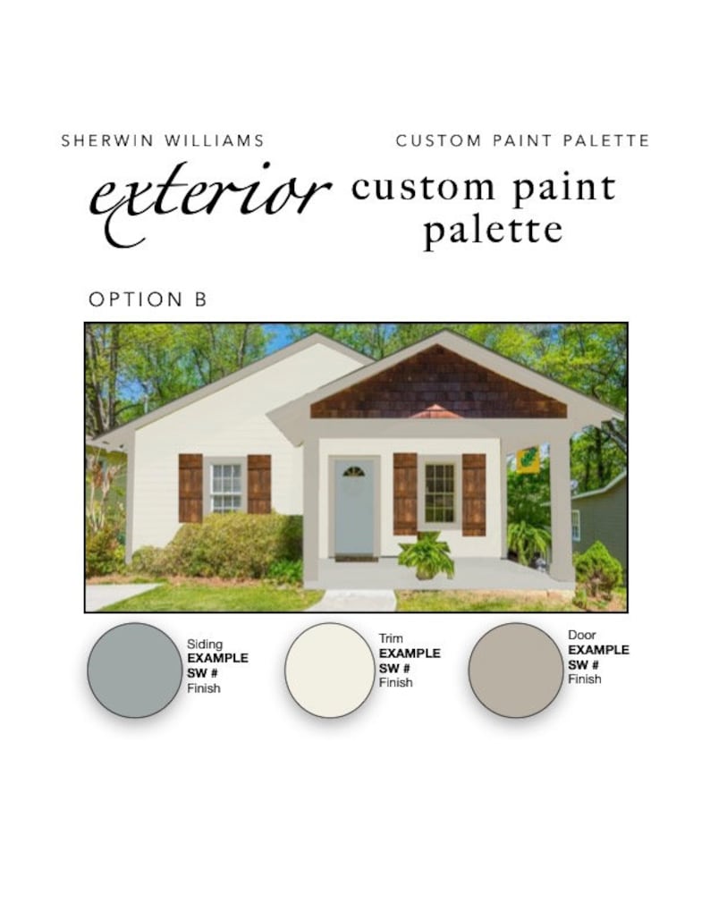Custom Exterior Color Palette: 3 Designer Sherwin Williams Paint Colors ...