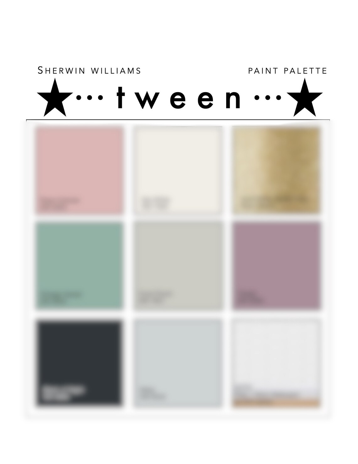 Tween Paint Color Palette Bedroom Color Palette Kids Design | Etsy