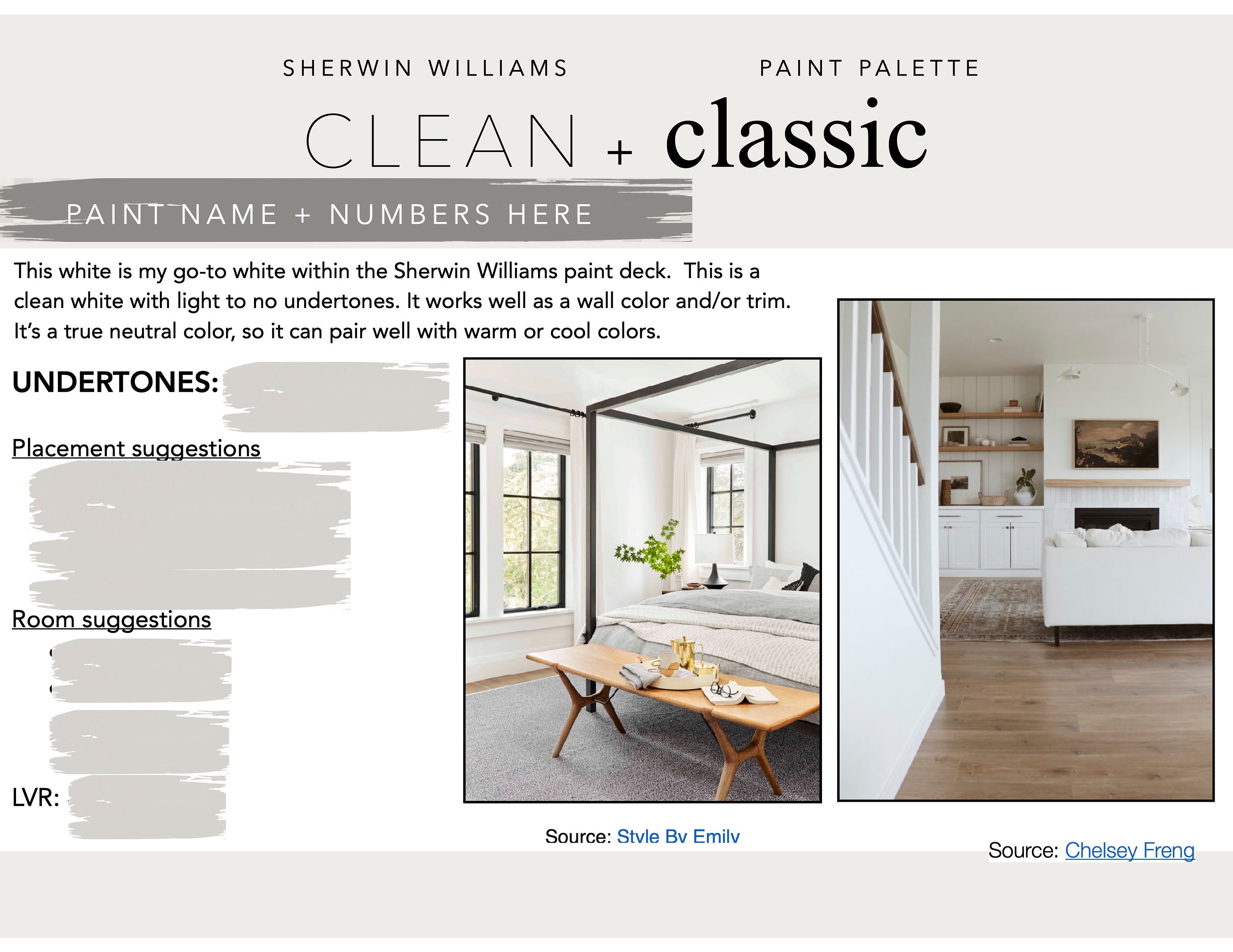 Clean and Classic Whole Home Paint Palette: Neutral Color Scheme ...