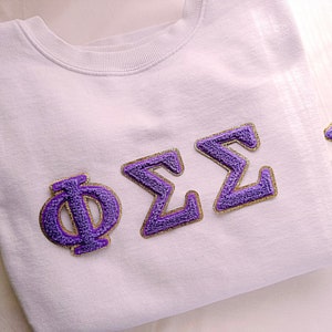 3 Inch Greek Letters | Sorority Letters | Chenille Greek Letters | Iron ...