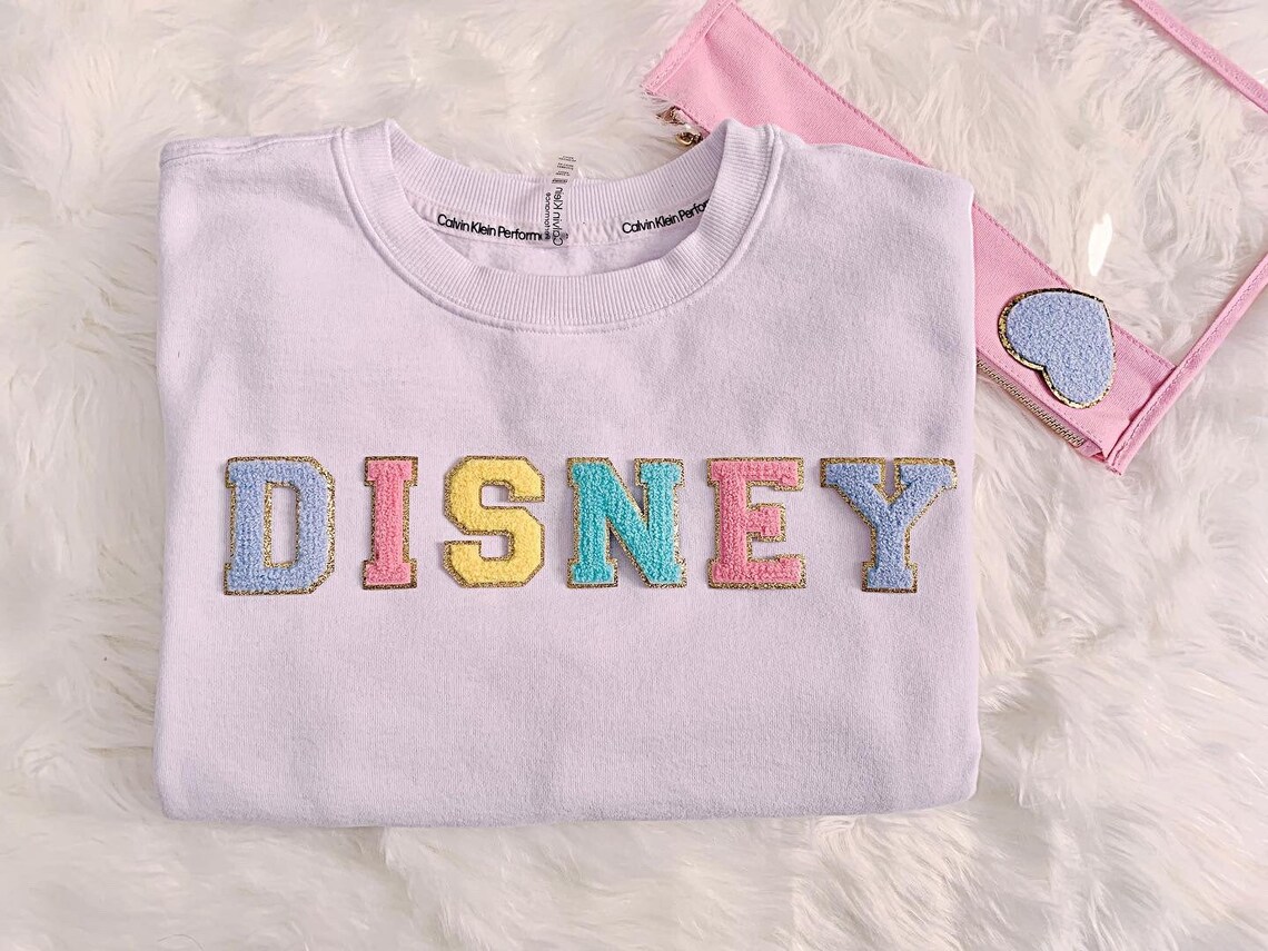 2.35 Inch Disney Patches Disney Letter Patch Chenille - Etsy