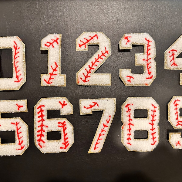 Chenille Baseball Number - Etsy