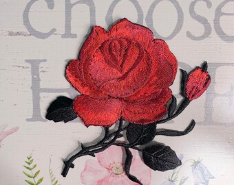 Custom Back Patches for Jackets ROSE Patch Flower Patch - Etsy