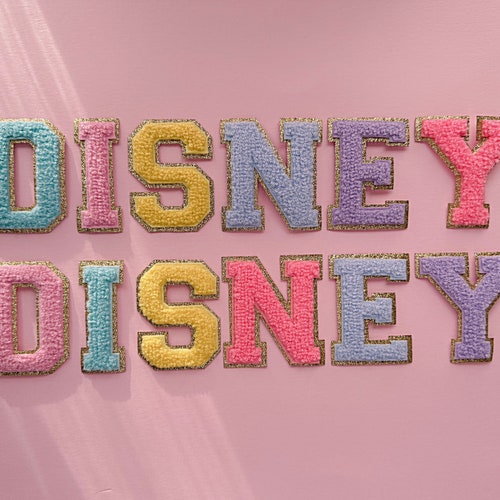 2.35 Inch Disney Patches Disney Letter Patch Chenille - Etsy