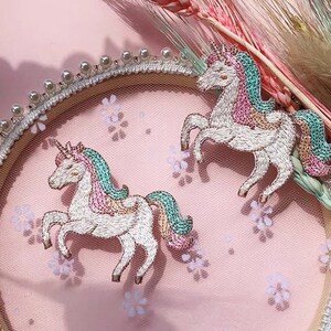 Unicorn Patch, Unicorn Iron on Patch, Embroidery Unicorn, Iron on Patch ...