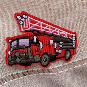 Fire Truck Patch, Fire Truck Iron on Patch, Truck Patch, Fire Truck Appliqué, Diy Embroidery ...