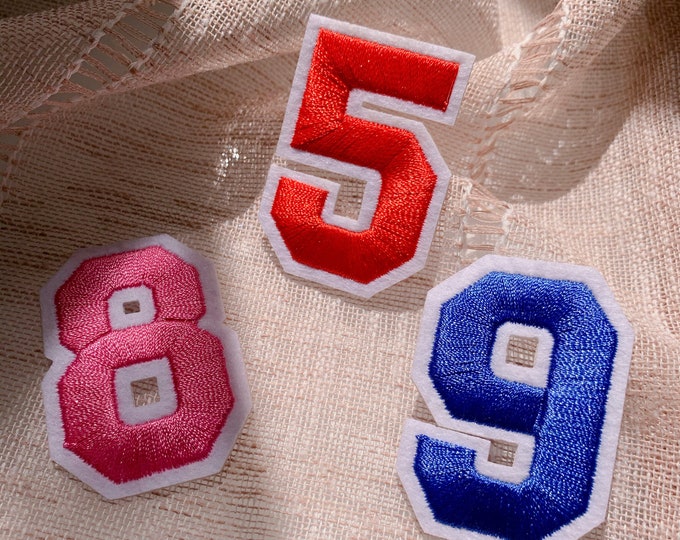 Number Patch, Iron on Number Patch, Iron on Patch Custom, Patch for ...