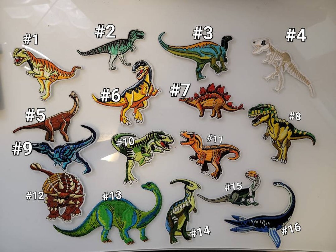 Dinosaur Iron on Patch: T-rex, Dino Embroidery Patch - Etsy