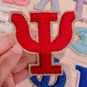 3 Inch Chenille Greek Letter Patch: Iron on Patch, Sorority Gift - Etsy