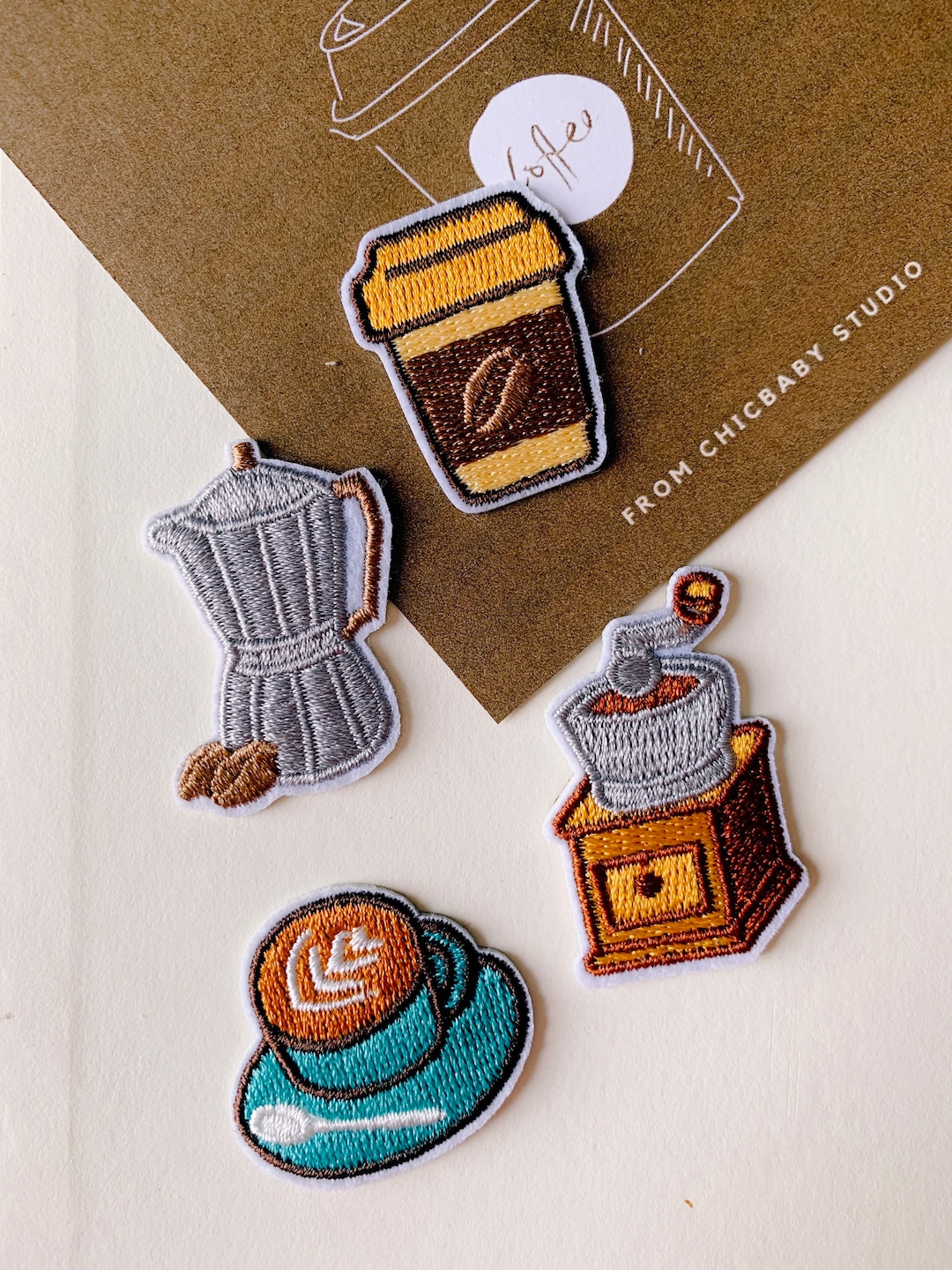 Coffee House Iron on Patch: Vintage Coffee Mug Embroidery - Etsy