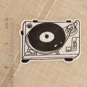 Music Patch, Headphones Patch, Iron on Patch, Vinyl Recorder Patch ...