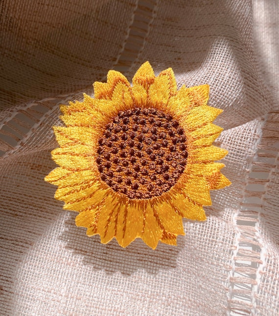 Sunflower Patch Iron on Patch Embroidered Sunflower Flower - Etsy