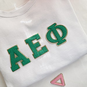3 Inch Greek Letters | Sorority Letters | Chenille Greek Letters | Iron ...
