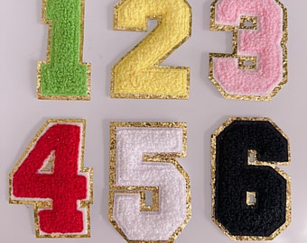 Numbers Embroidered Patch Sew on Patch Iron on Five Number - Etsy