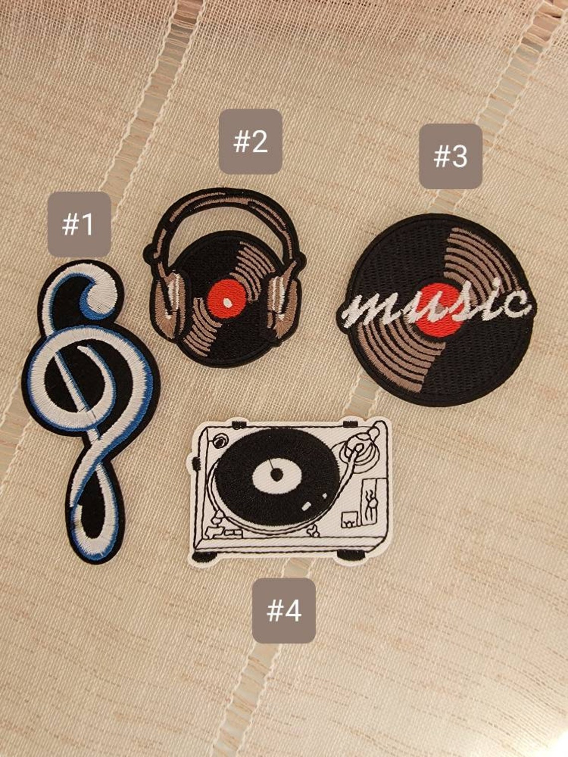 Music Patch Headphones Patch Iron on Patch Vinyl Recorder - Etsy