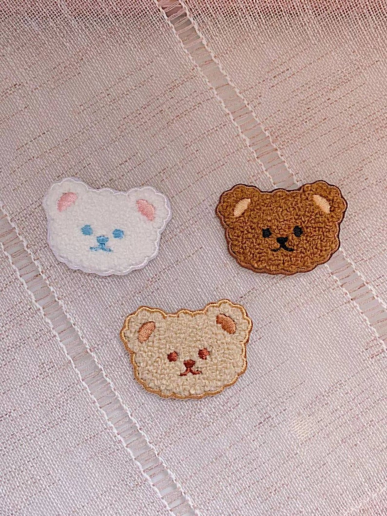 Bear Patch Fluffy Patch Self Adhesive Patch Cute Patch DIY - Etsy