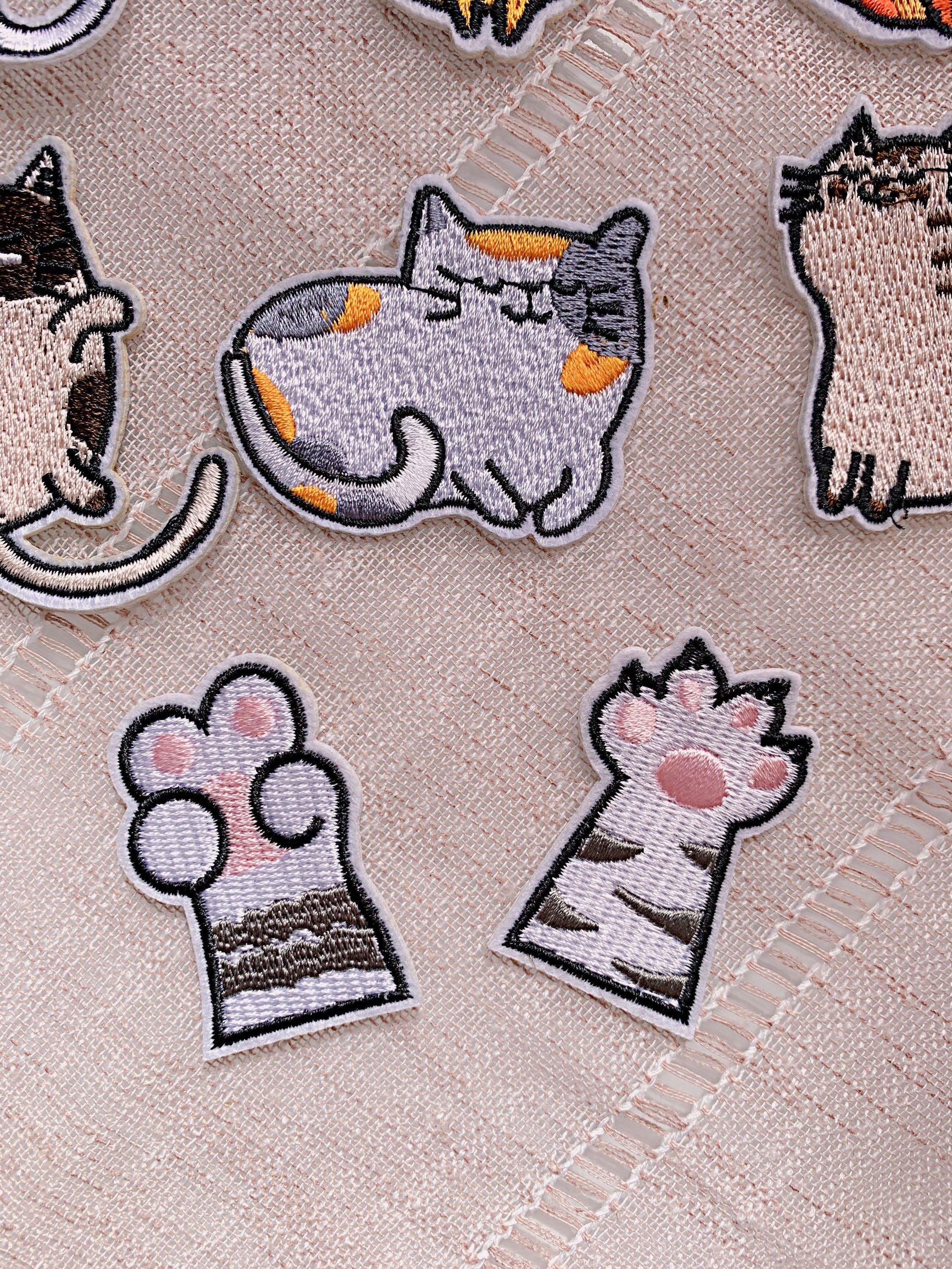 Cat Patch Iron on Patch Cute Patch Embroidered Cat Iron on - Etsy