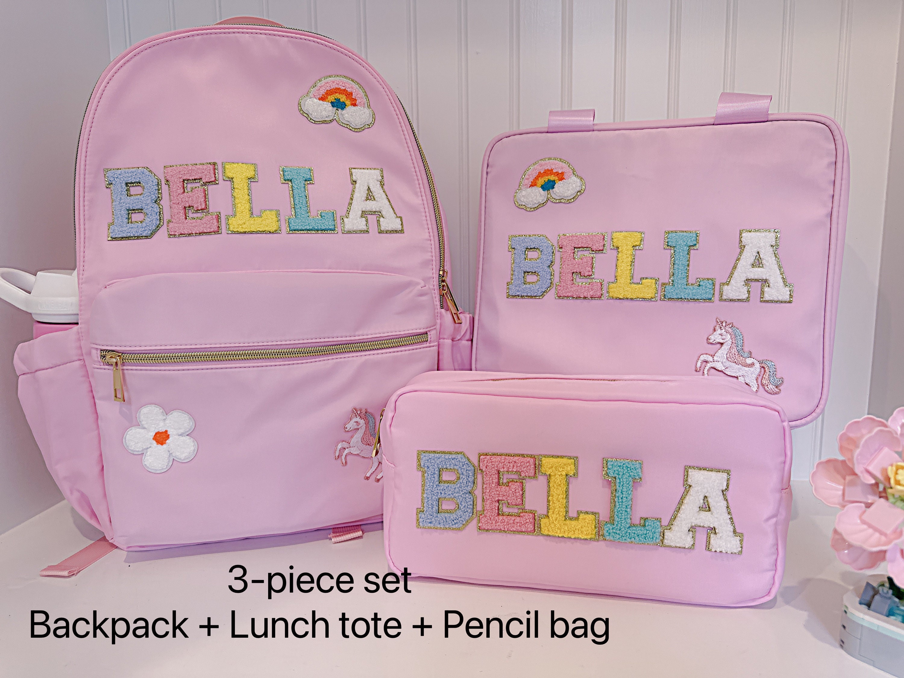 Personalized Kids Backpack With Custom Letter Patches for Preschool and ...