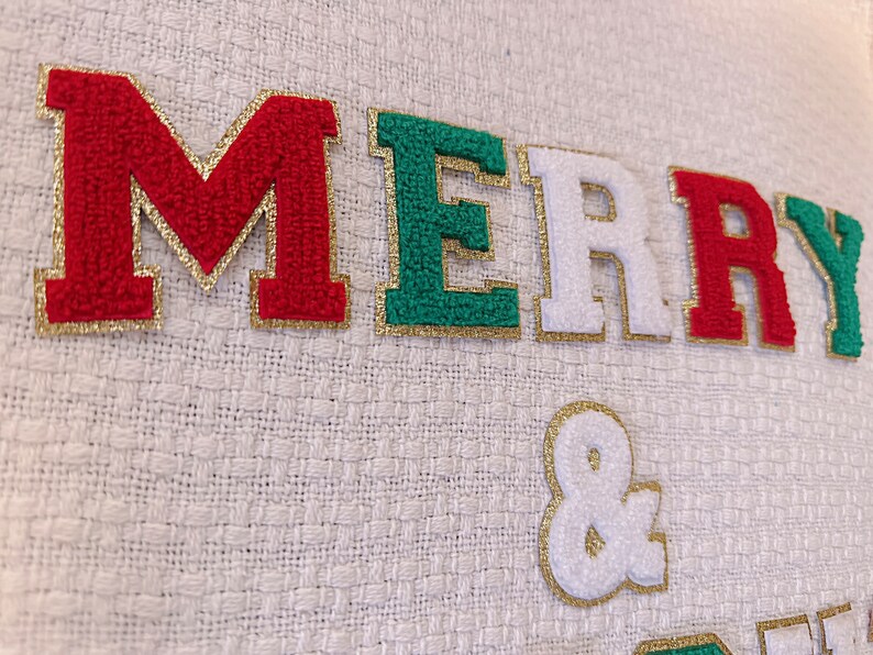 Christmas Gift Chenille Letters Chenille Letters Patches - Etsy