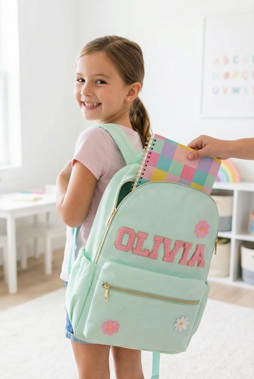 Personalized Kids Backpack With Custom Letter Patches for Preschool and ...