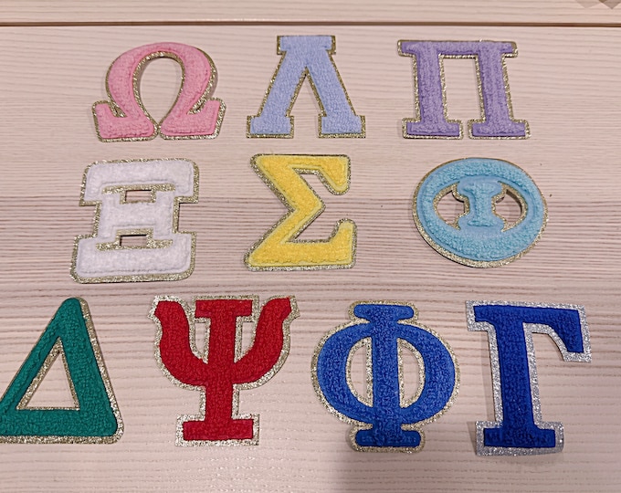 Chenille Delta Greek Letters 4"x4.5" Low Pile - Etsy