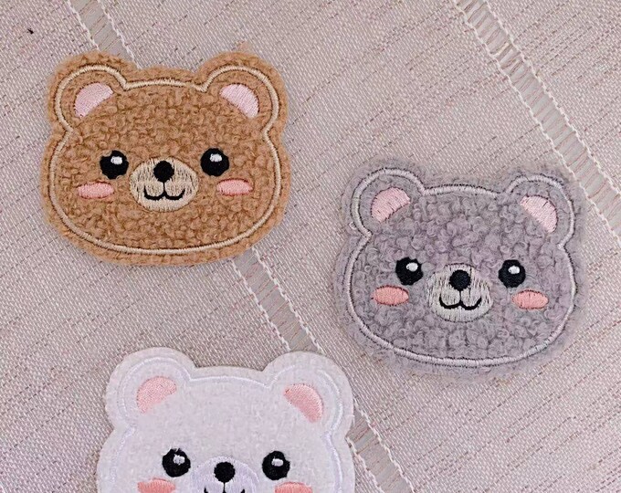 Bear Patch Fluffy Patch Self Adhesive Patch Cute Patch DIY - Etsy