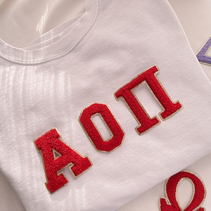 3 Inch Chenille Greek Letter Patch: Iron on Patch, Sorority Gift - Etsy