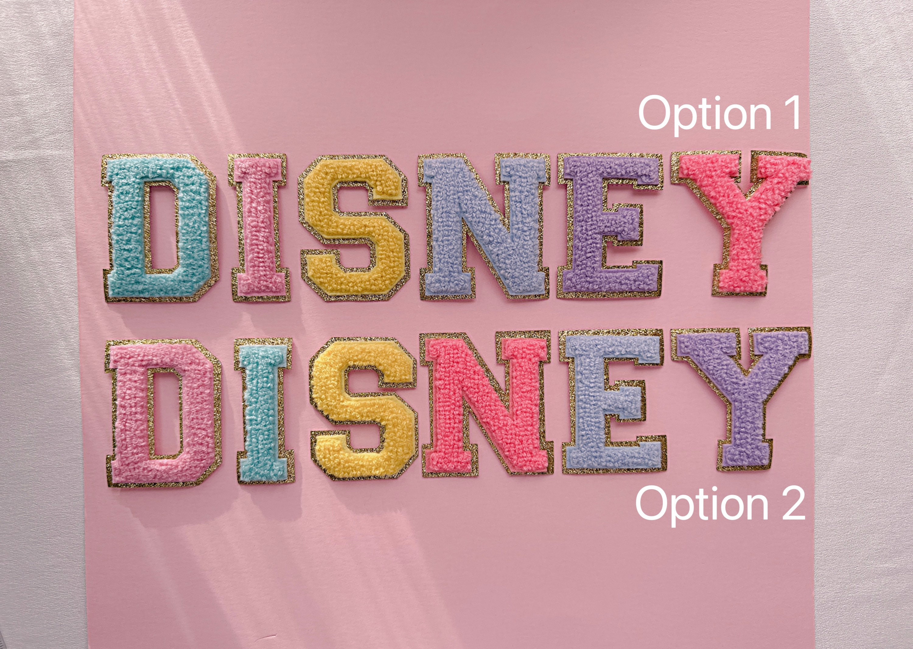 2.35 Inch Disney Patches Disney Letter Patch Chenille - Etsy