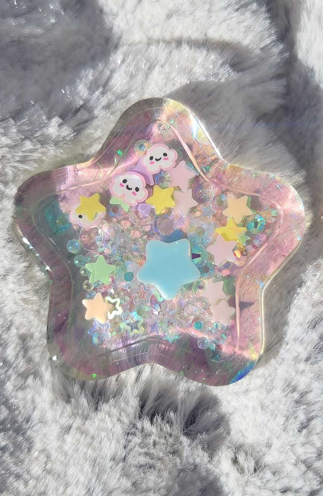 Holographic Star Shaker Charm - Etsy