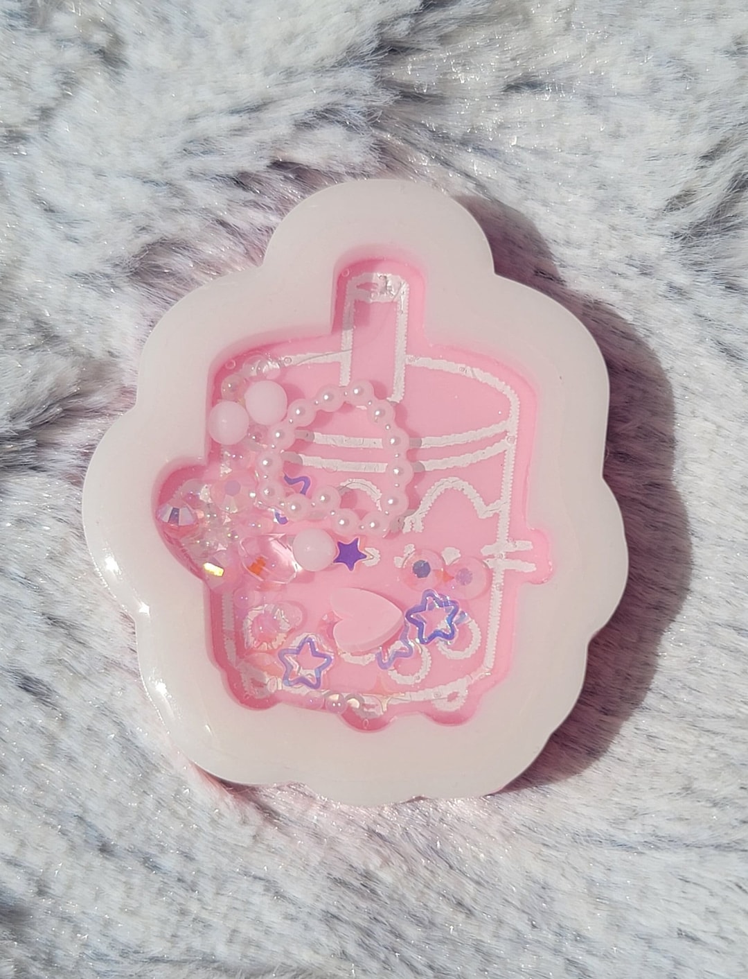 Glow-in-the-dark Pink Boba Cat Shaker Charm - Etsy