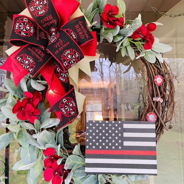 Firefighter Wreath - Etsy