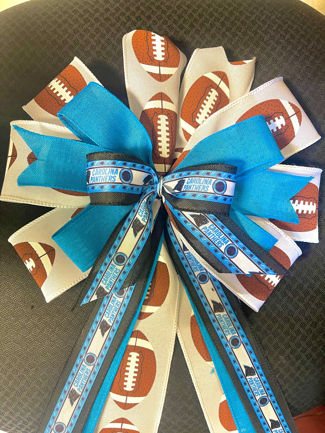 Carolina Panthers Inspired Bow - Panthers NFL Accents- Team Home Decor ...
