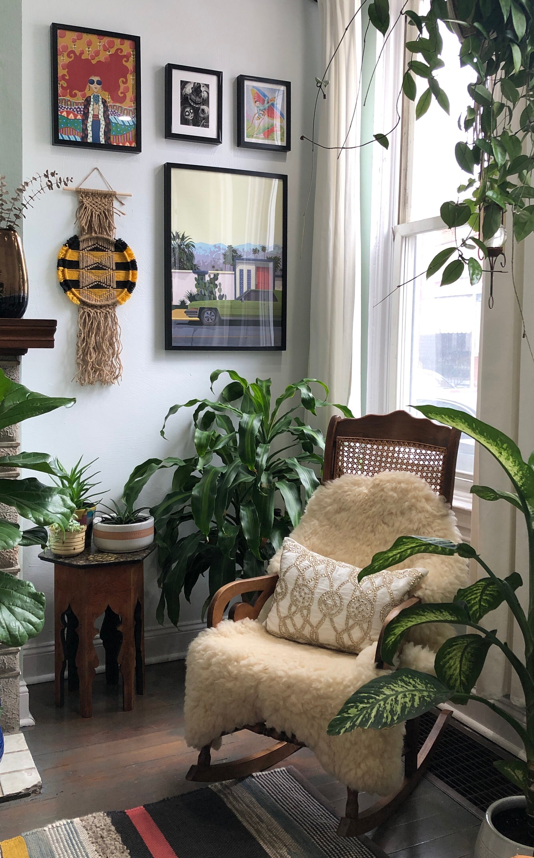 Black and Gold Geometric Macrame Wall Hanging|woven Wall Art|macrame ...