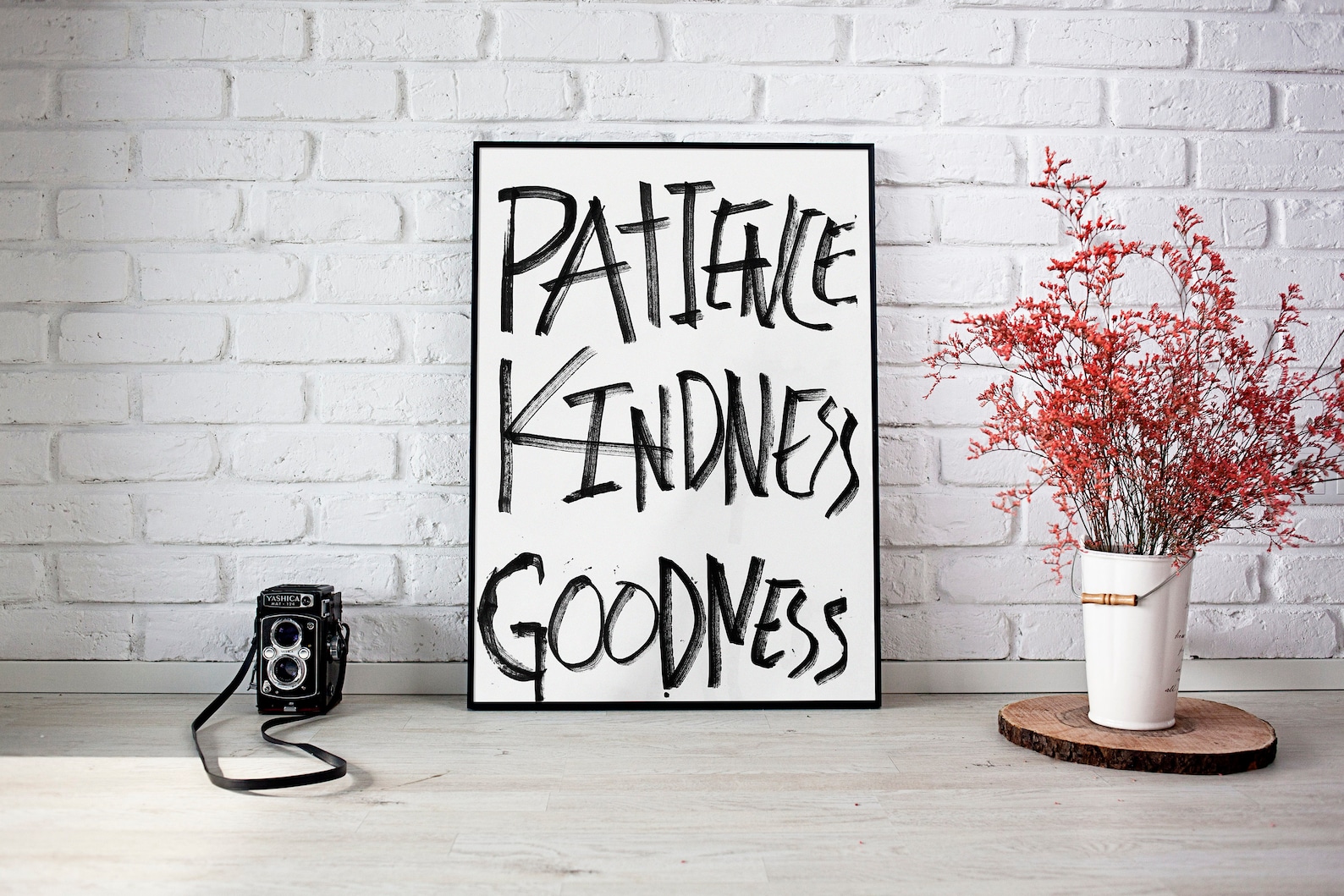 Patience Kindness Goodness , Printable Wall Art , Digital Text , Text ...