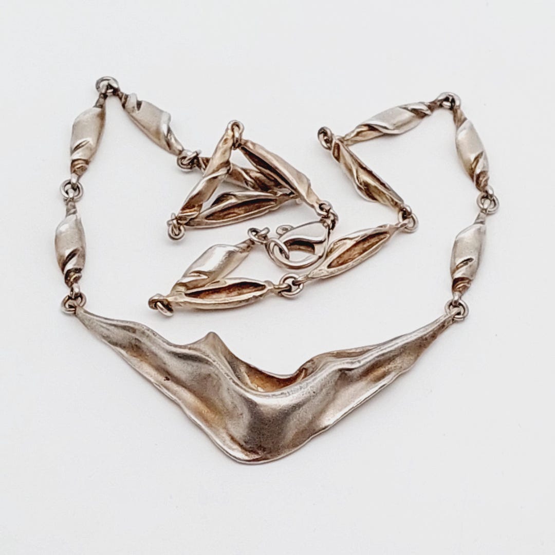 48 Cm Link Chain Silver Chain 925 Scandinavian Design Necklace Vintage ...