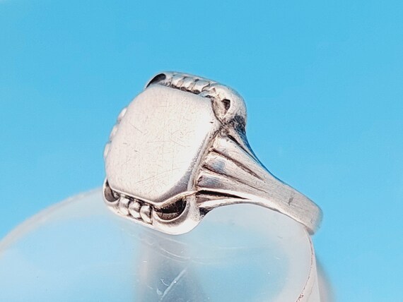 Antique signet ring 900 silver men's ring personalize… - Gem