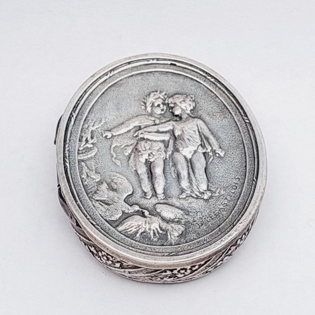 Solid Antique 925 Silver Tin Pill Box Pill Box Tin for Pills - Etsy