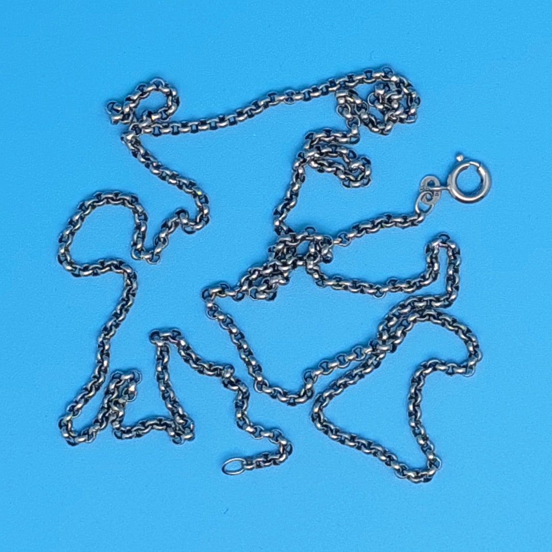 Antique Silver Chain 835 Silver Jewelry Pea Chain Antique Costume ...