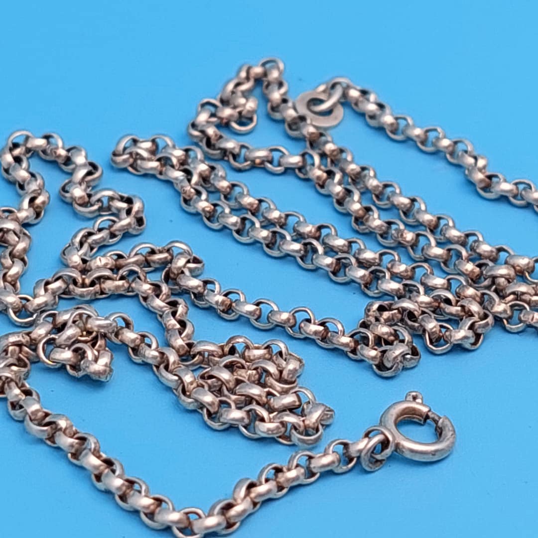 Antique Silver Chain 835 Silver Jewelry Pea Chain Antique Traditional ...