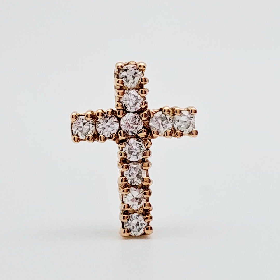 Nostalgic 8 K 333 Gold Pendant Cross Zirconia - Etsy