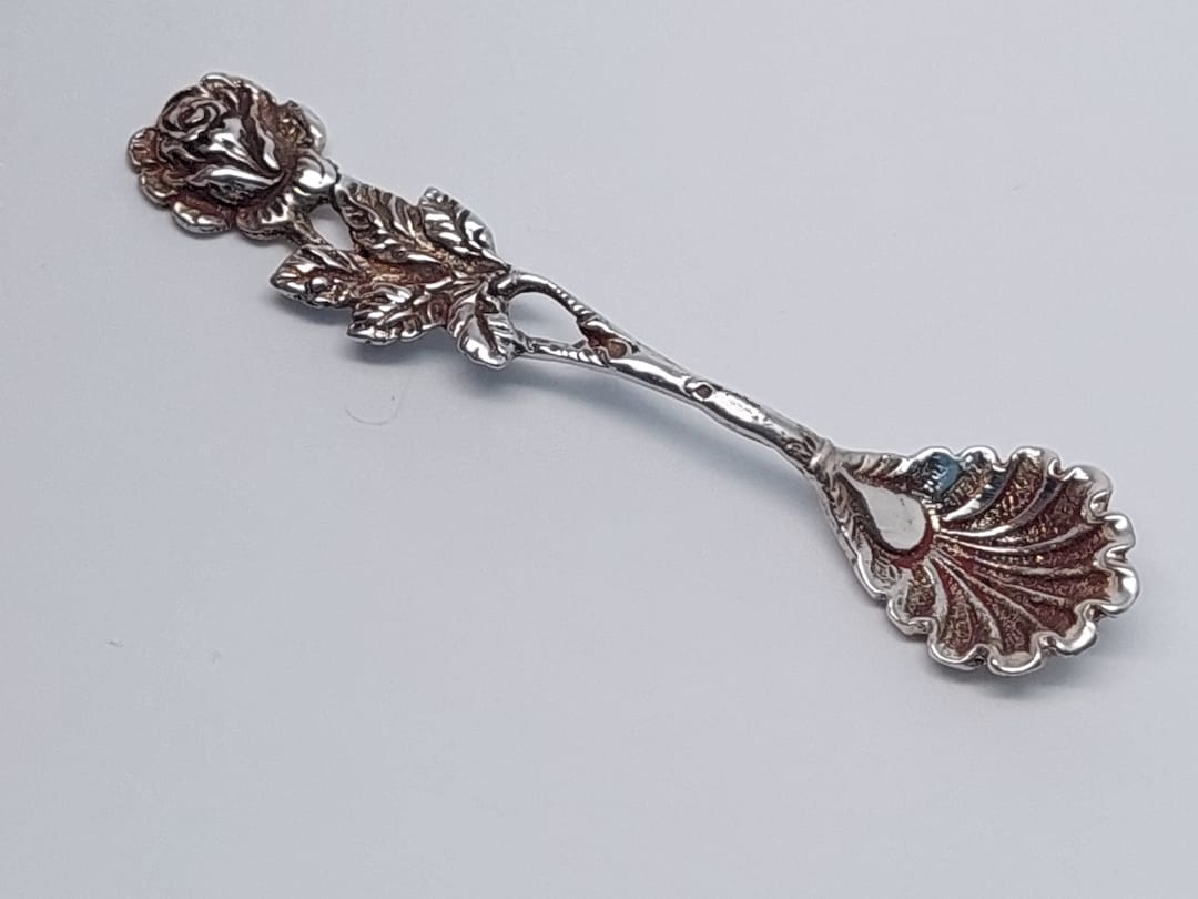 Nostalgic 835 Silver Salt Spoon Spice Spoon Hildesheimer Rose - Etsy