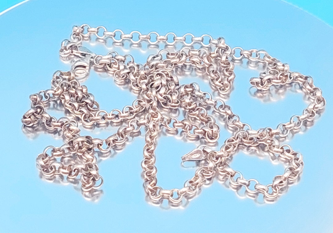 Antique Silver Chain 90 Cm Long Silver Pea Chain Pea Chain Traditional ...