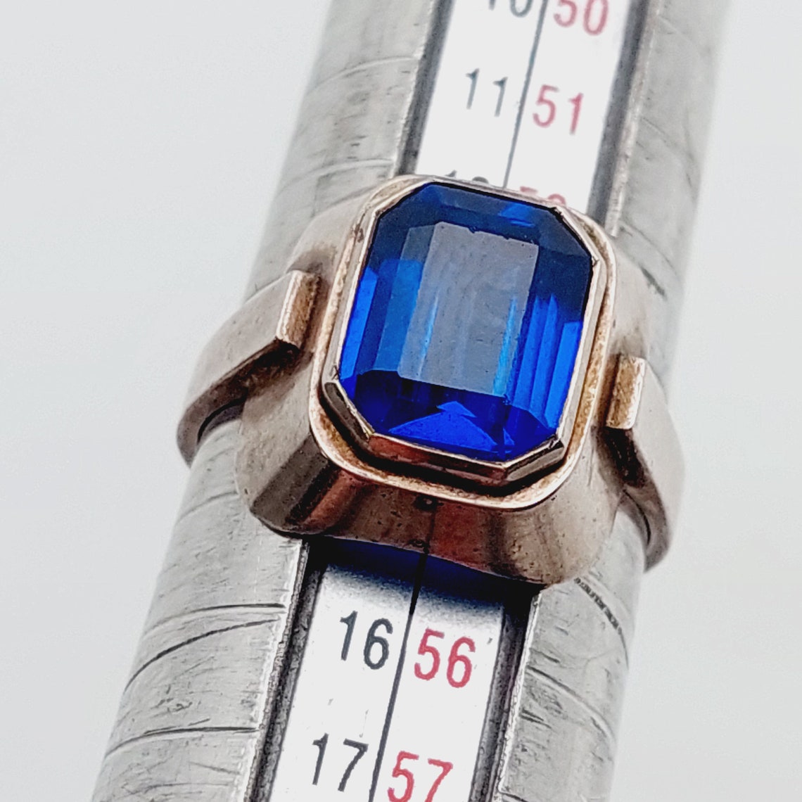 Antique 835 Silver Ring Perli Aquamarine Colored Stone Light Blue ...