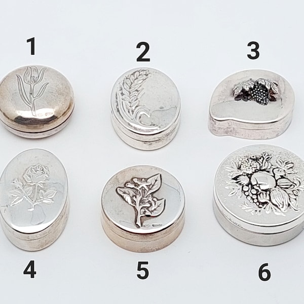 Silver Pill Box - Etsy