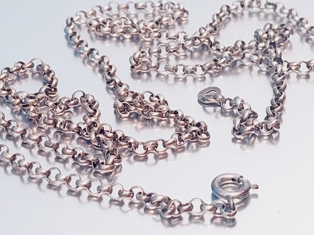 Antique Silver Chain 70 Cm Long 835 Silver Pea Chain Pea Chain ...