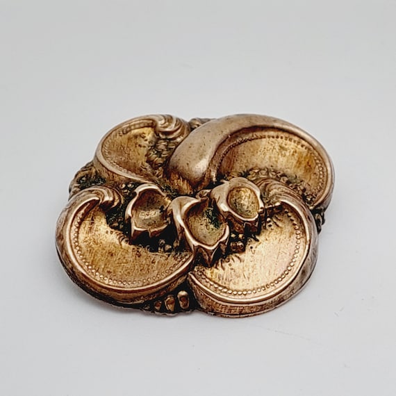 Antique Biedermeier double brooch with rocailles and … - Gem