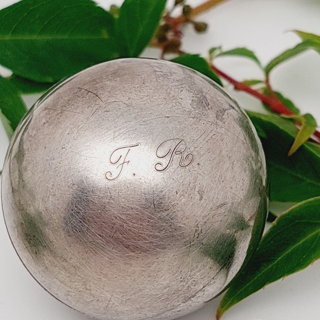 Nostalgic 800 Silver Tin Pill Box Ball Pill Box Tin for Pills - Etsy